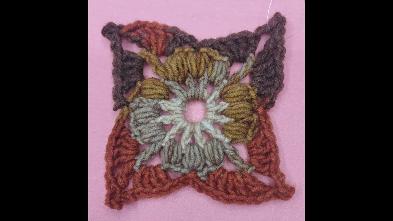 French granny square - one crochet stitch a day - YouTube