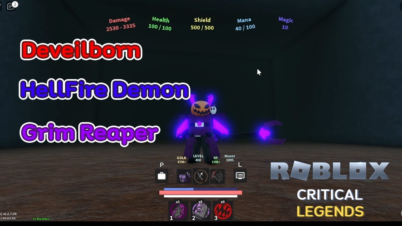 Roblox : Critical Legends [ Class ] Devilborn - HellFire Demon - Grim Reaper - YouTube