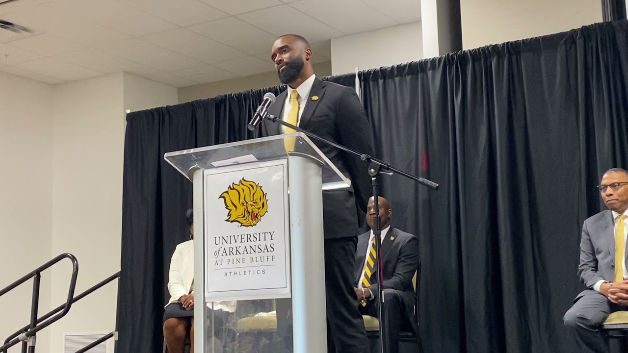 New UAPB basketball coach Solomon Bozeman makes remarks - YouTube