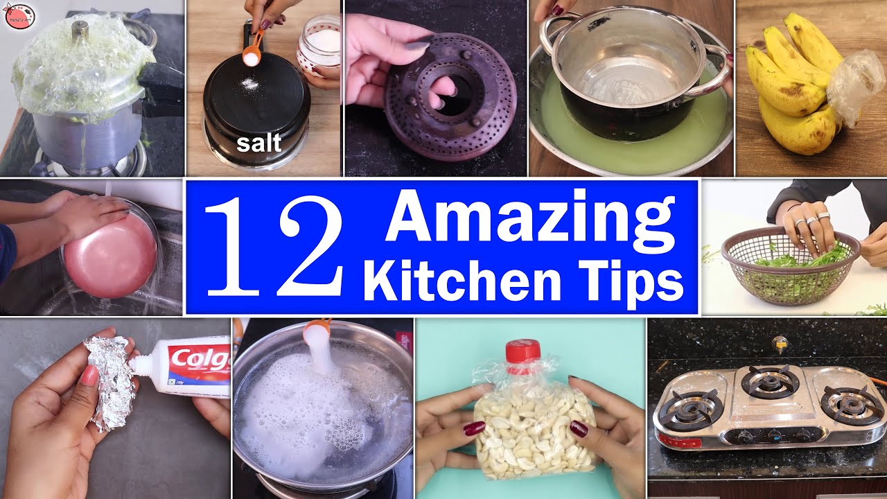 12 Amazing Kitchen Tips & Hacks | Useful Cleaning #Kitchen #Hacks # ...