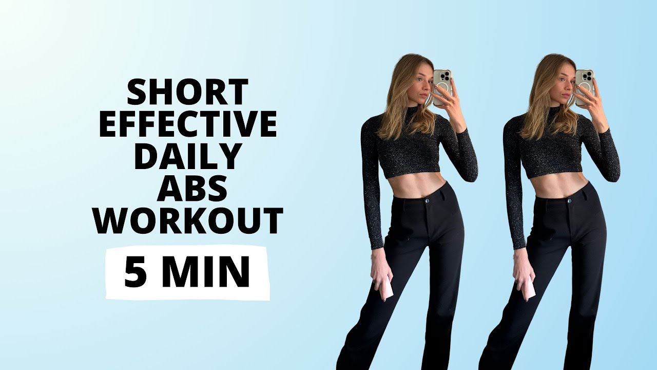 Short Effective Daily Abs Workout 5 Minutes / Nina Dapper - YouTube