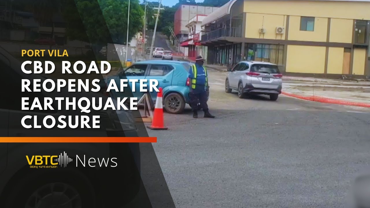 Main Road in capital reopens after earthquake closure | VBTC News - YouTube