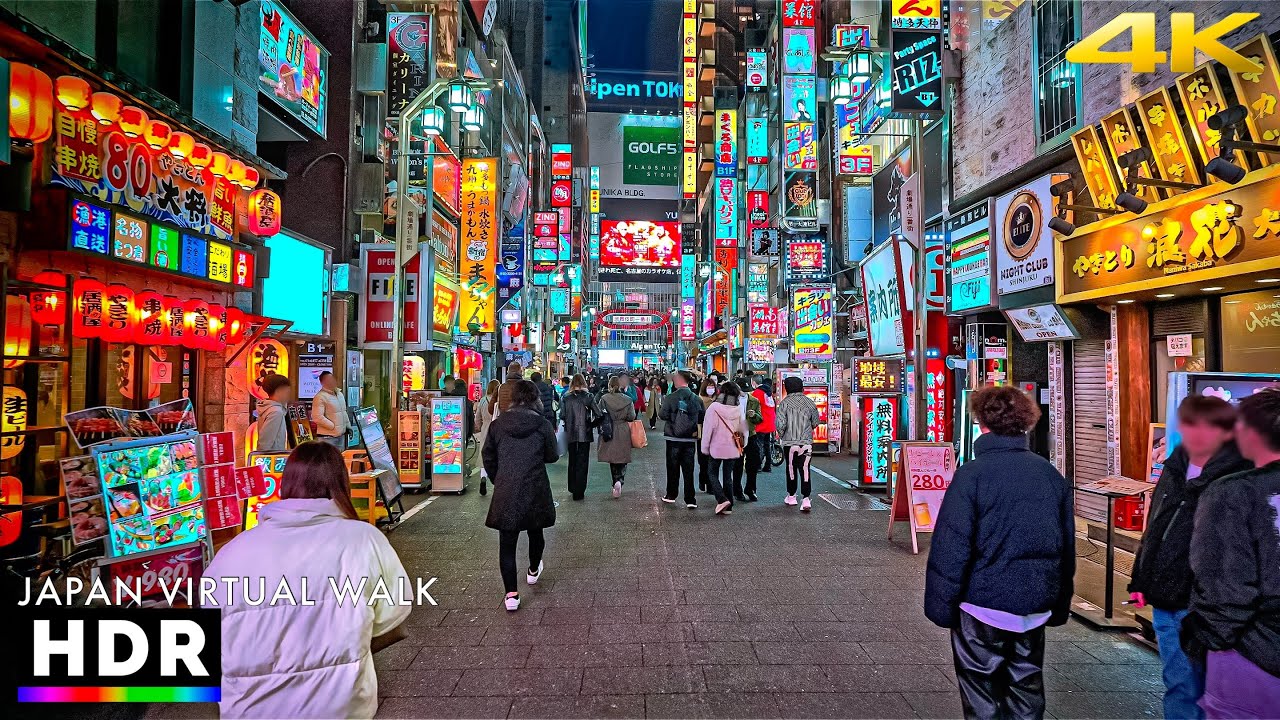Shinjuku night walk in Tokyo, Japan • 4K HDR - YouTube