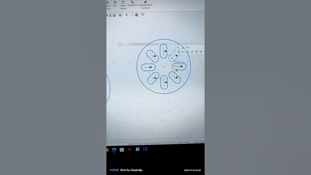 how to edit circular sketch pattern #solidworks - YouTube