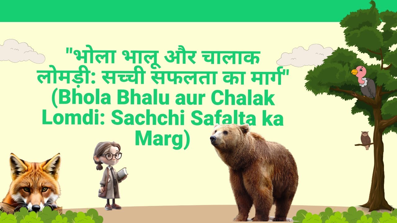 भोला भालू और चालाक लोमड़ी सच्ची सफलता का मार्ग |Bhola Bhalu aur Chalak ...
