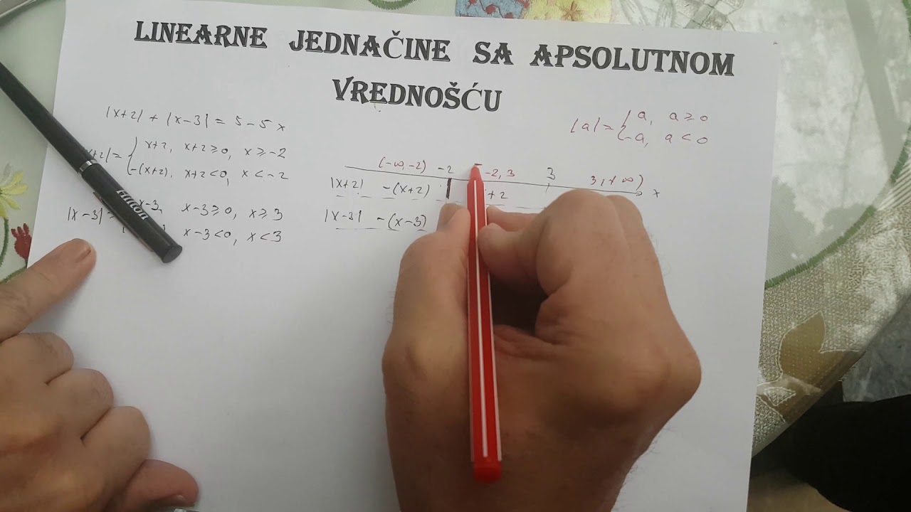 Linearne jednačine sa apsolutnom vrednošću - YouTube