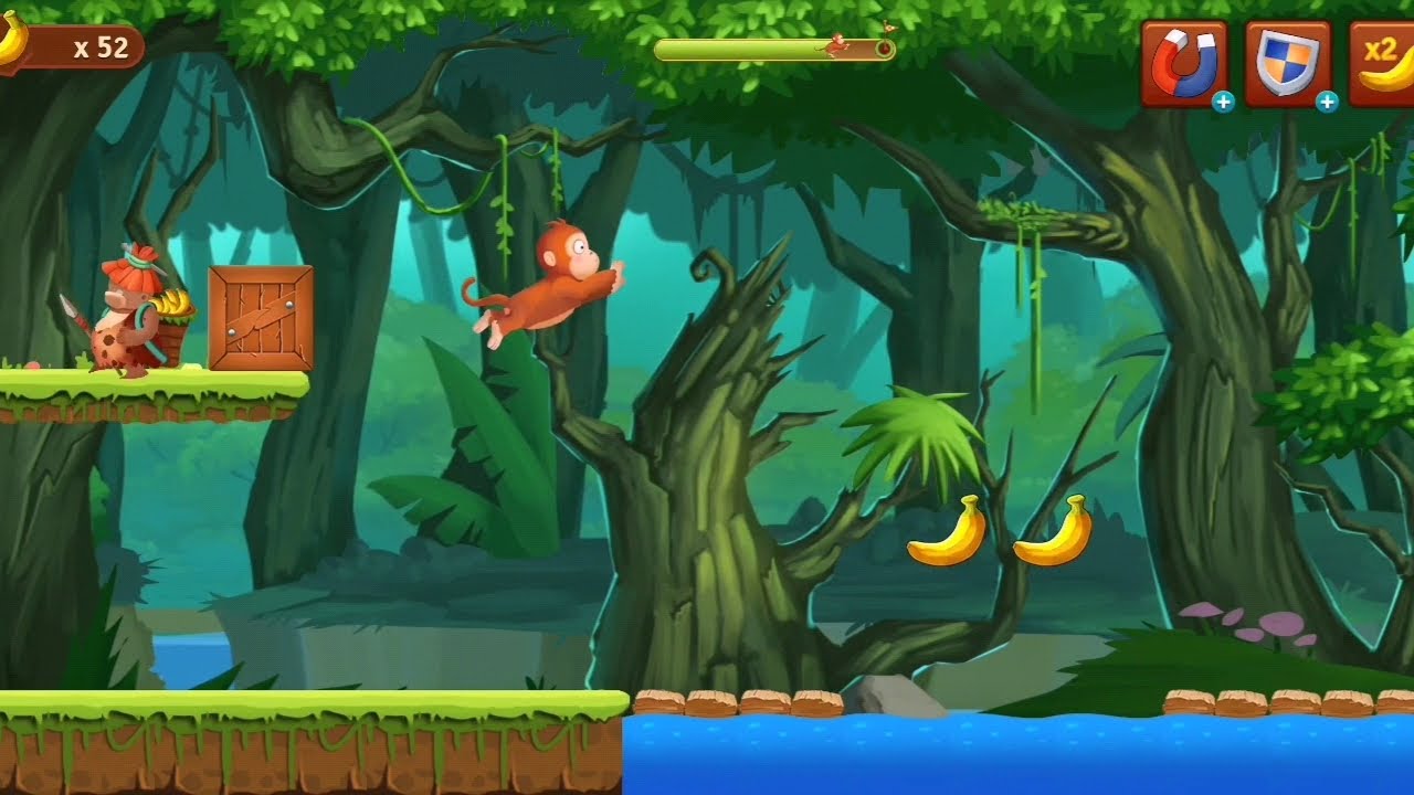 Jungle Monkey Run Gameplay Level-10 - YouTube