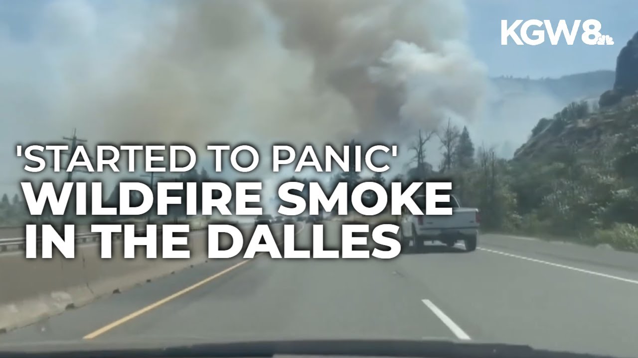 Videos show near-zero visibility on I-84 due to thick wildfire smoke ...