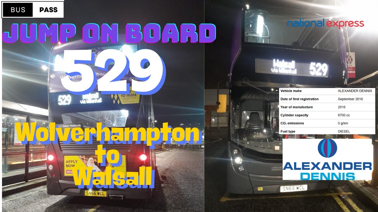 🚌 Route 529 from Wolverhampton to Walsall | Premier Urban Transit ...