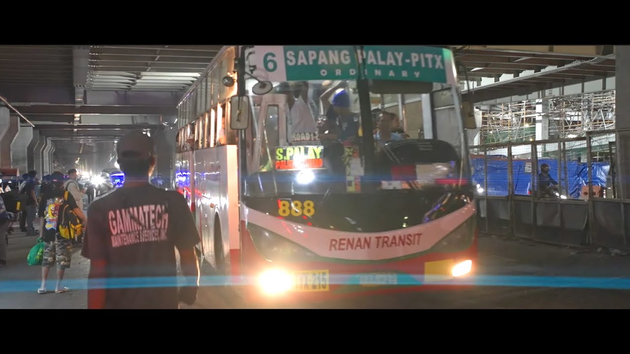 Philippines, ordinary fare bus nigh ride from SM Fairview to SM SJDM ...