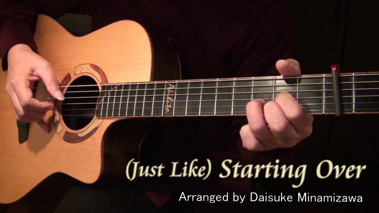 スターティング・オーヴァー ／ (JUST LIKE) STARTING OVER (acoustic guitar solo) - YouTube