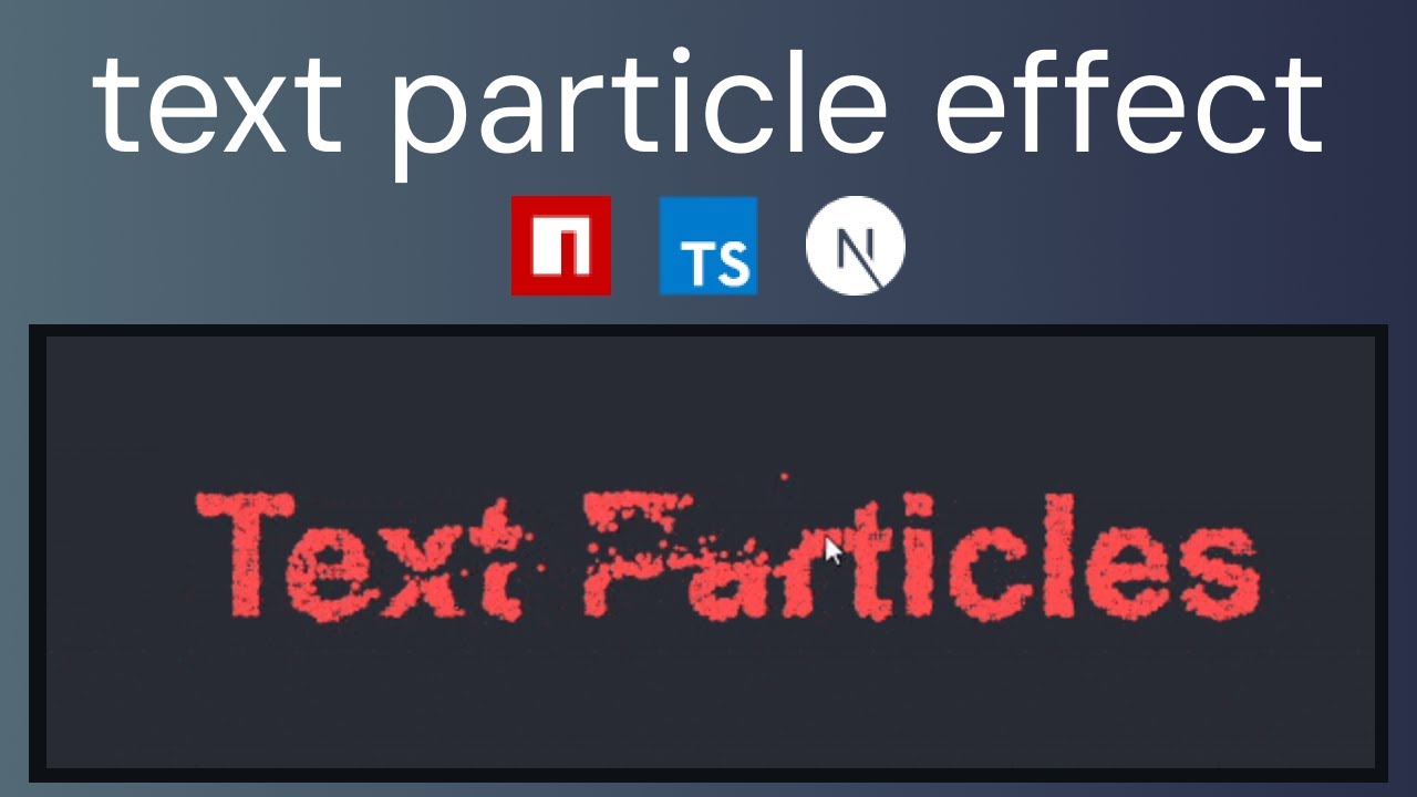 Custom Text Particles Effect - YouTube