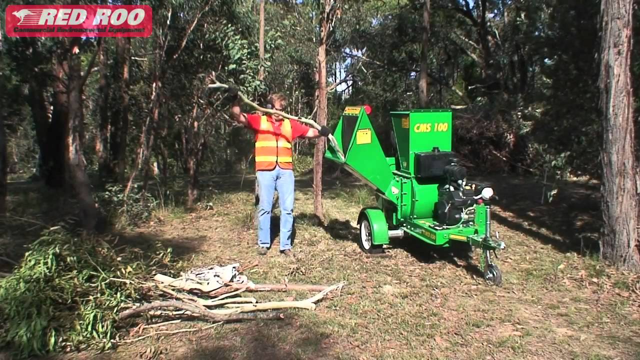 Red Roo Chipper Mulcher Shredder CMS100 - YouTube