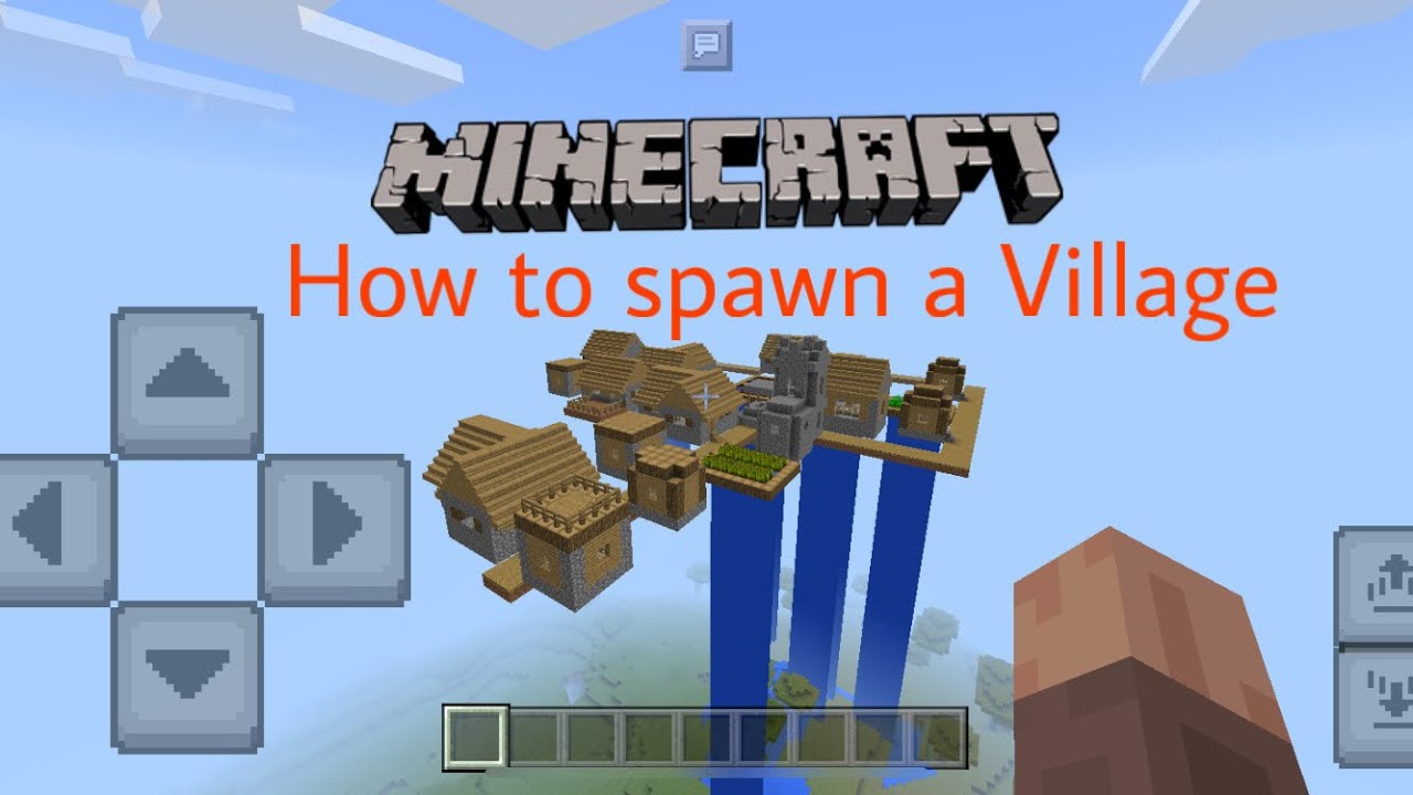 How to spawn a village in MCPE - YouTube