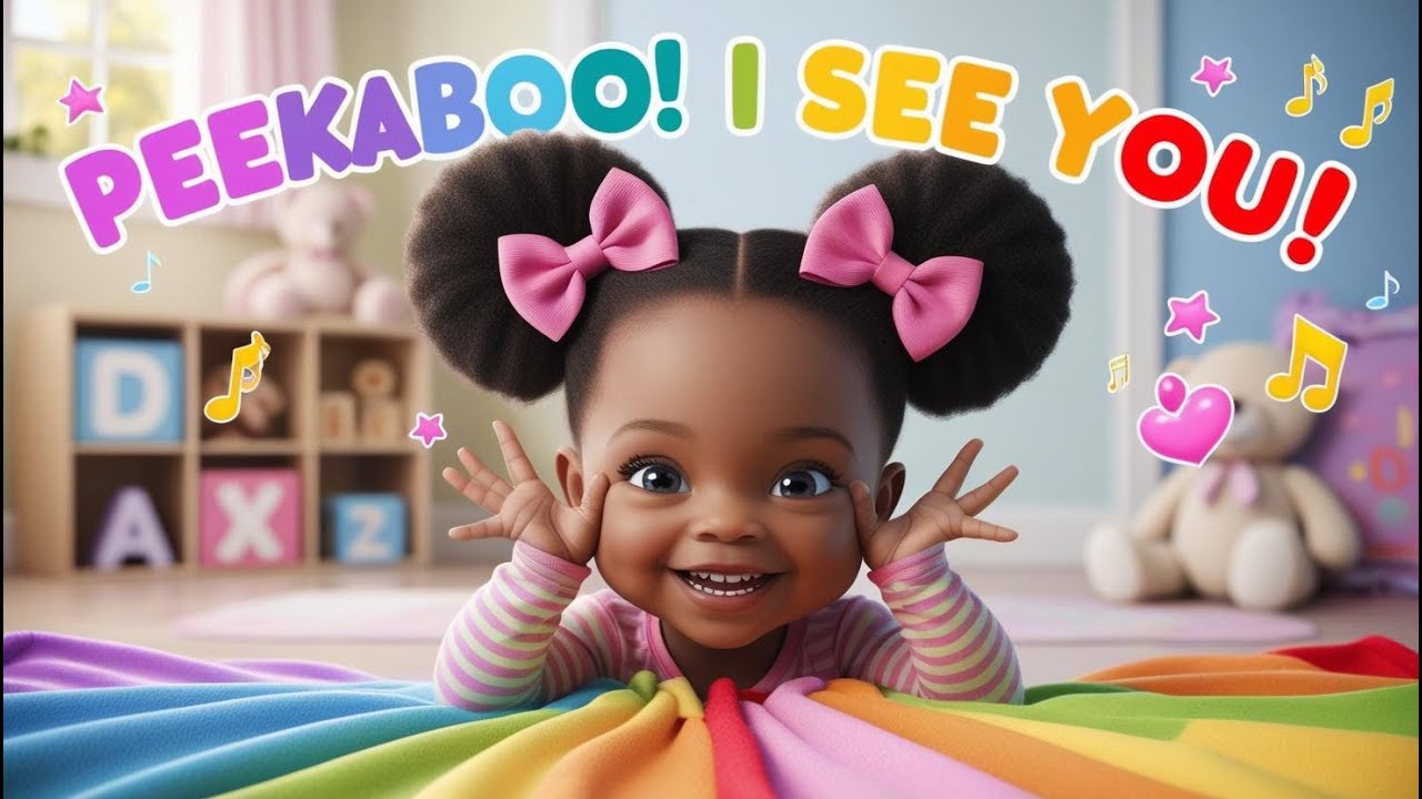Peekaboo Song for Toddlers 👶 | Fun 3D Animated Nursery Rhyme | Peekaboo ...