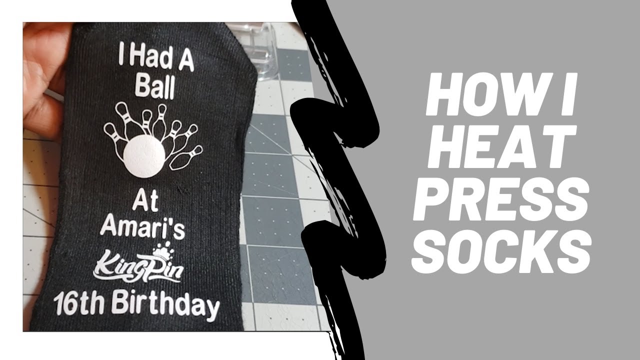 How I heat press socks - YouTube