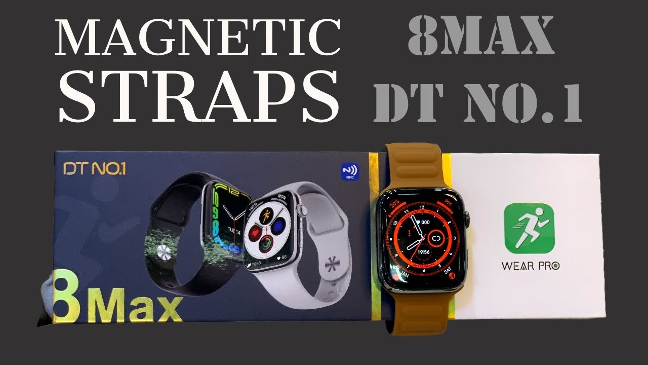 DT.No1 8Max Smartwatch| Magnetic straps | latest smartwatch DT.NO.1 ...
