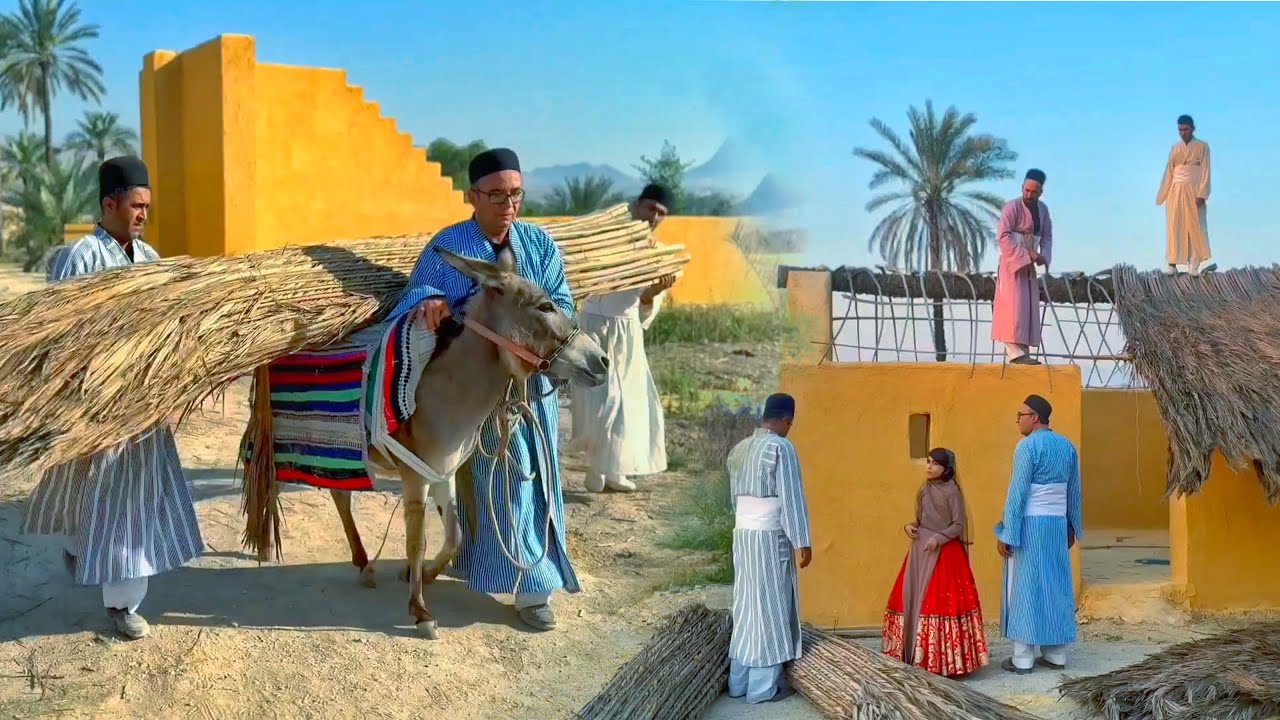 Traditional rural life: architectural art in rural life:How palm leaves ...