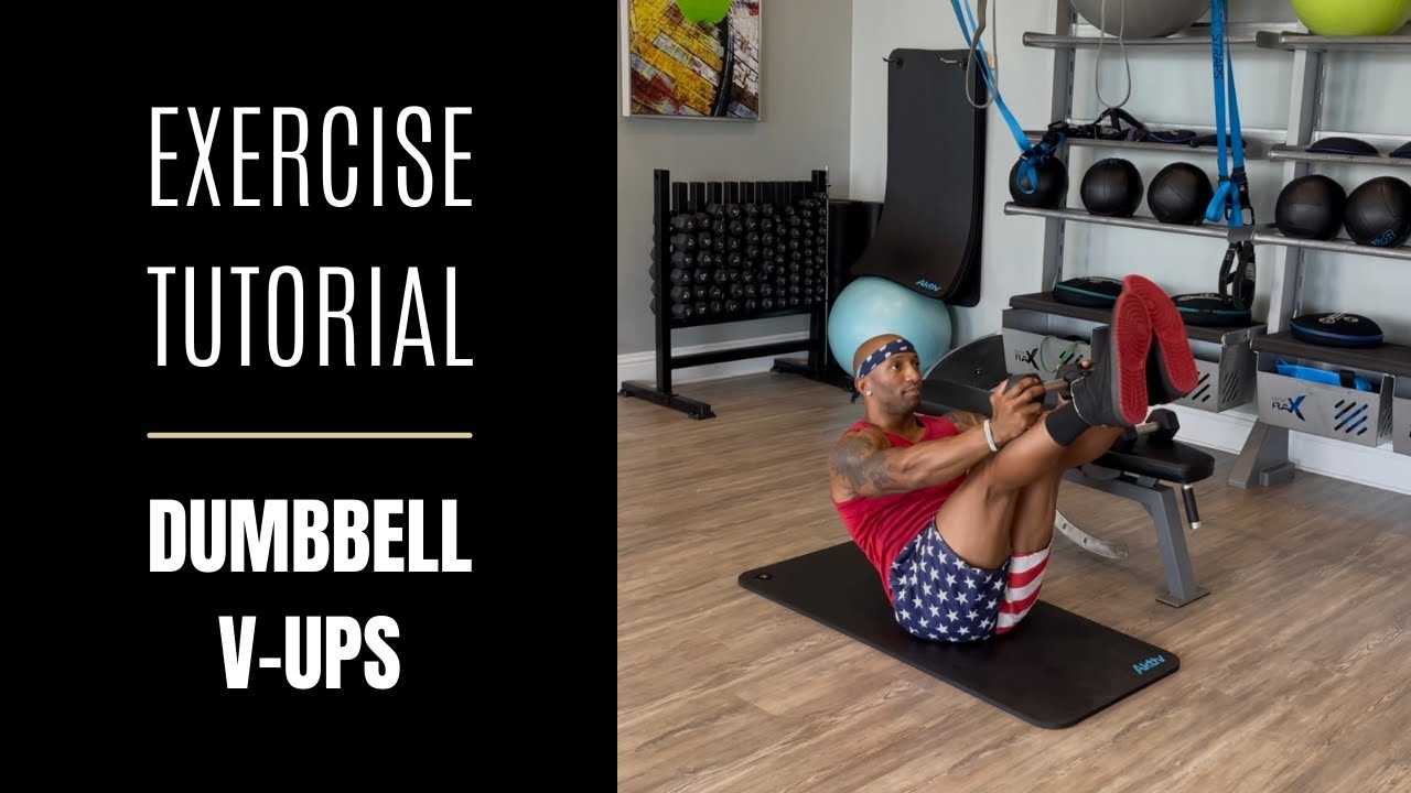 How to do Dumbbell V-Ups Exercise - YouTube