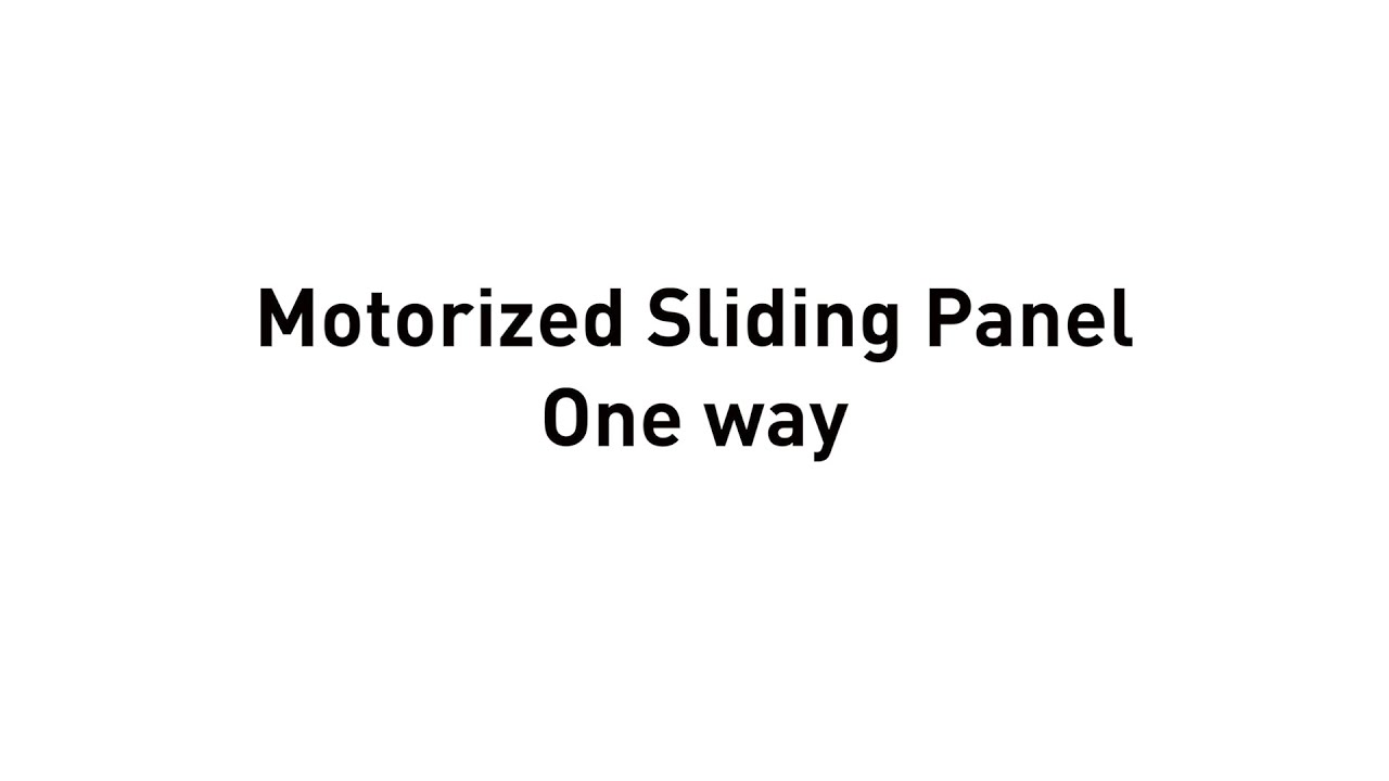 Fabrication - One Way Motorized Sliding Panel - YouTube