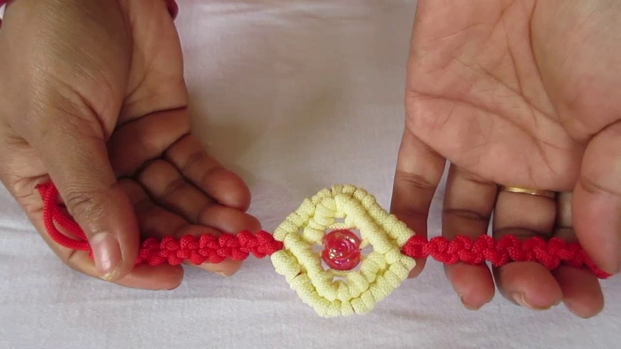 3ways to make Macrame Rakhi /DIY/ rakhi for raksha bandhan/Bracelet ...