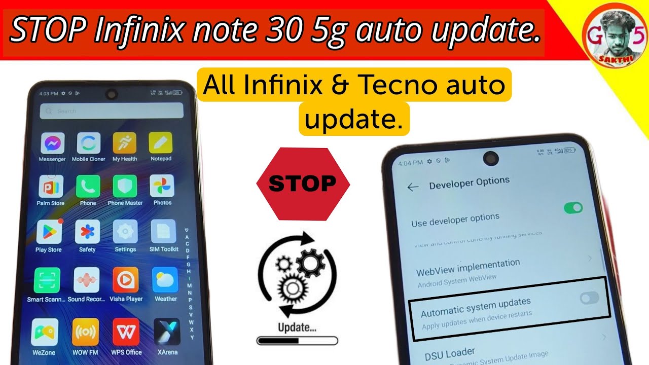 How to stop 🛑 infinix note 30 5g auto update. all Infinix & tecno ...