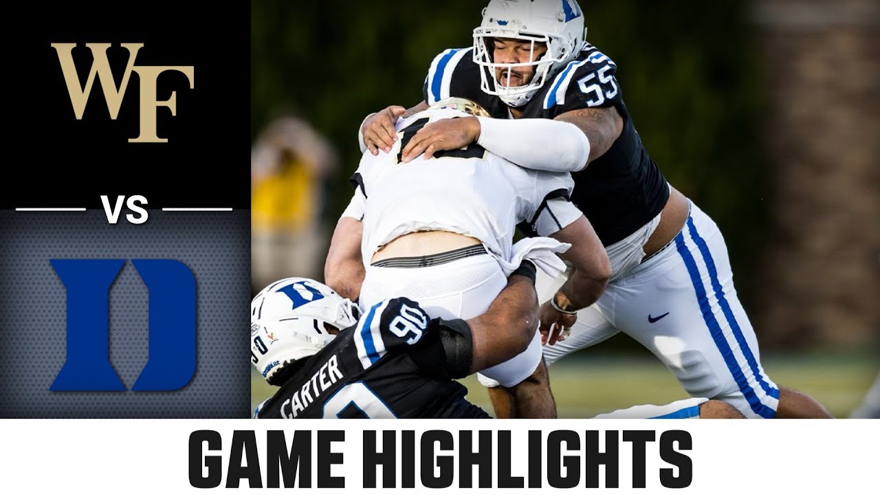 Wake Forest vs. Duke | ACC Football Highlights (2022) - YouTube