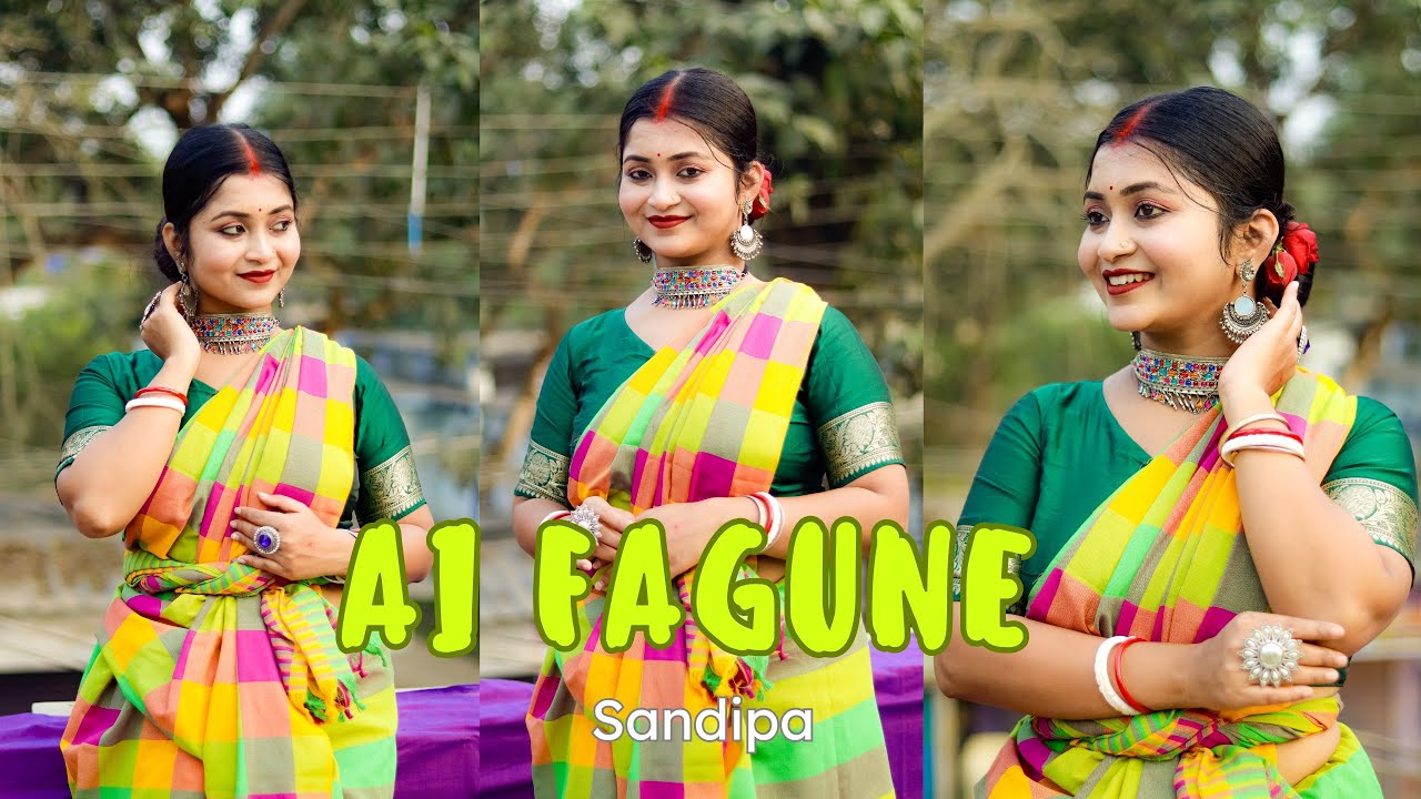 Aaj Phagune Agun Lage - Dance Cover By Sandipa Biswas | Folk Dance ...