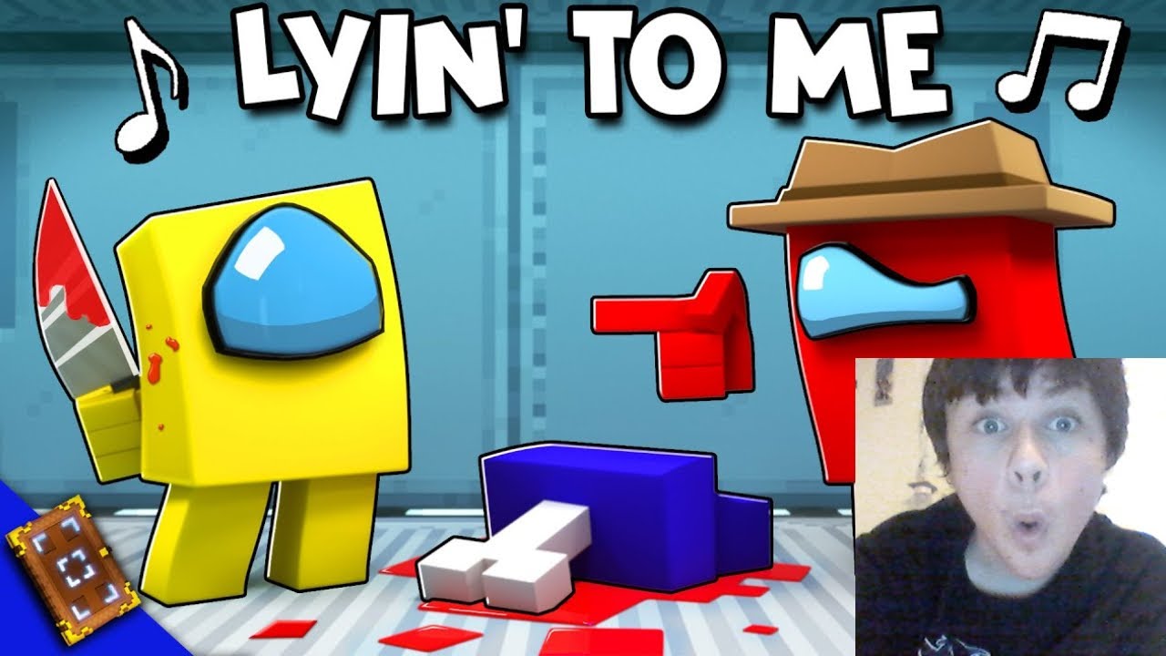 reacting to “Lying' 2 Me” AMONG US Minecraft Animation Music Video ...