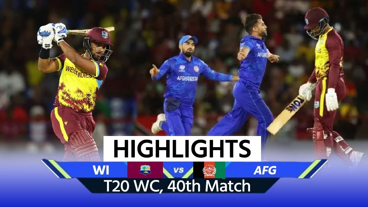 WI vs AFG Highlights: West Indies vs Afghanistan Match Highlights ...