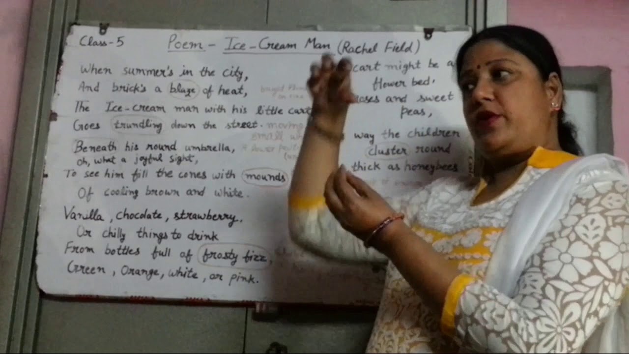 Chapter no 1 class 5 poem Ice cream man - YouTube