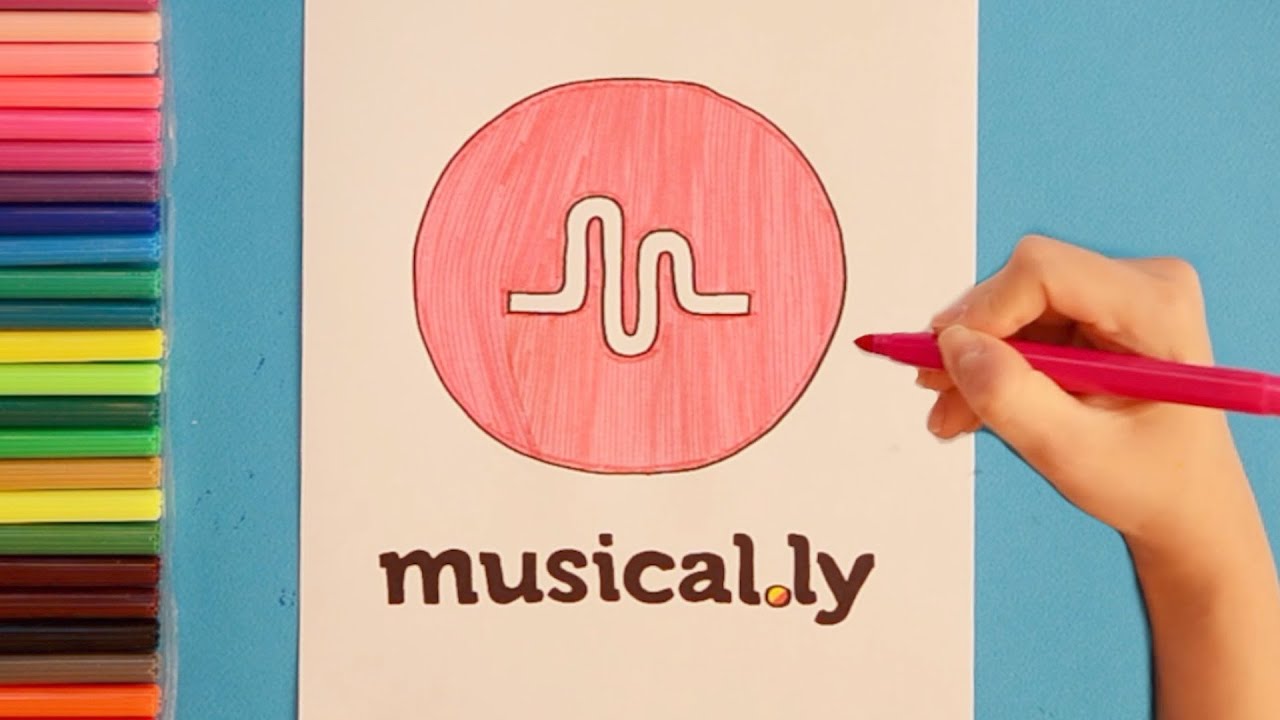 How to draw Musical.ly Logo - YouTube