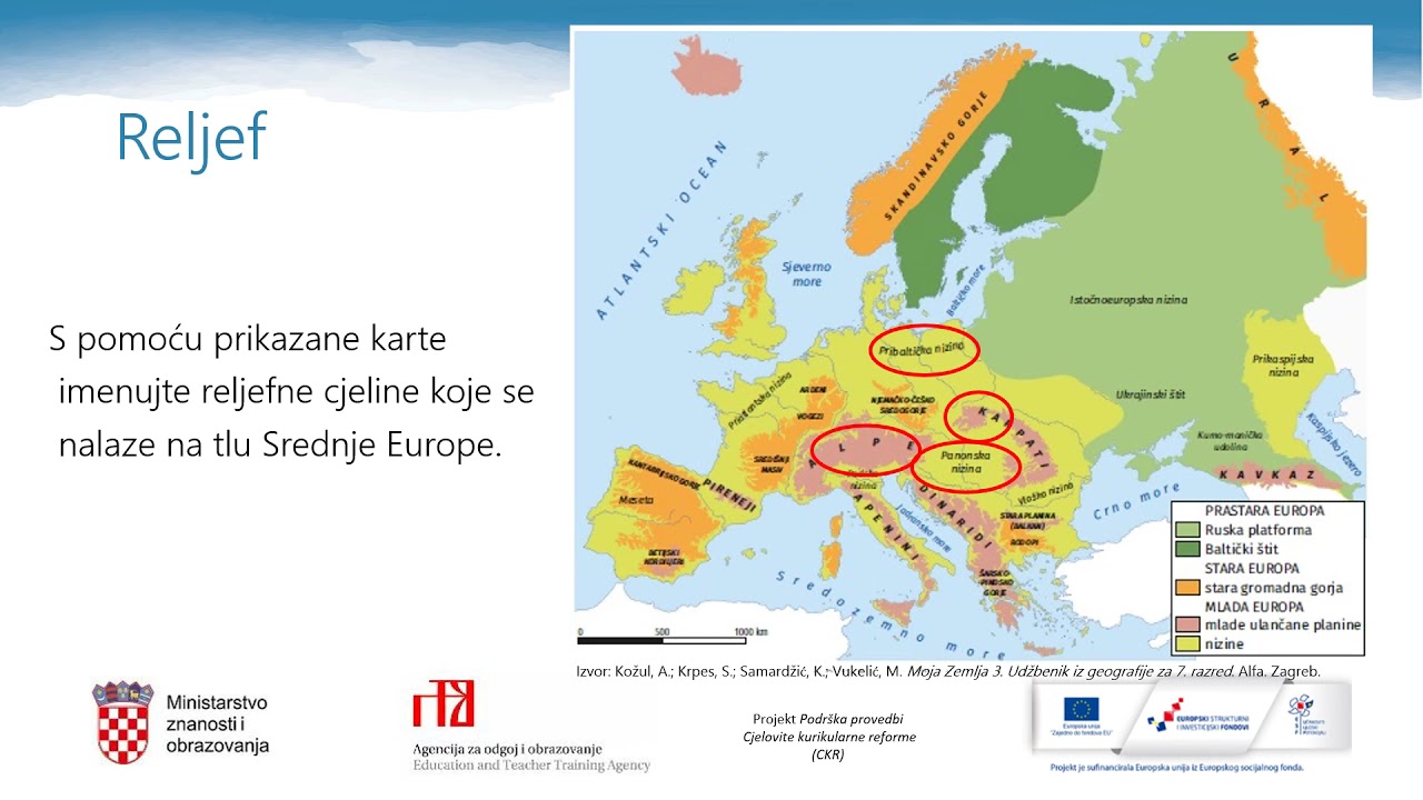 Zemljopisna Karta Europe