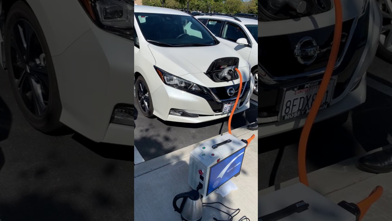 Vehicle to Home (V2H) demo with a Model Year 2018 Nissan LEAF - YouTube