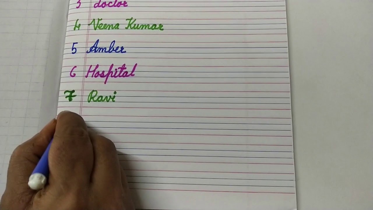 English For Class 1 | Writing work By Daksha ms - YouTube