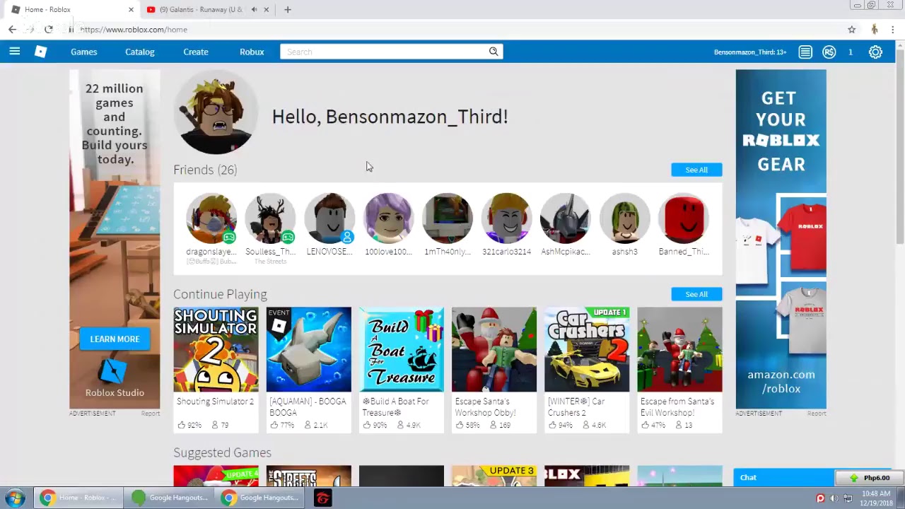Roblox Gameplay With Benson - YouTube