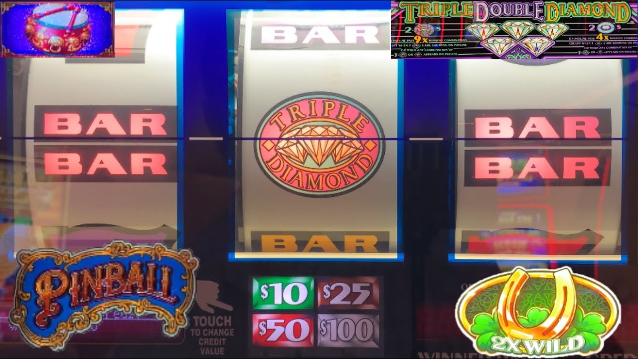 NICE Wins! $10 Triple Double Diamond + Wild Wild Charms + Pinball ...