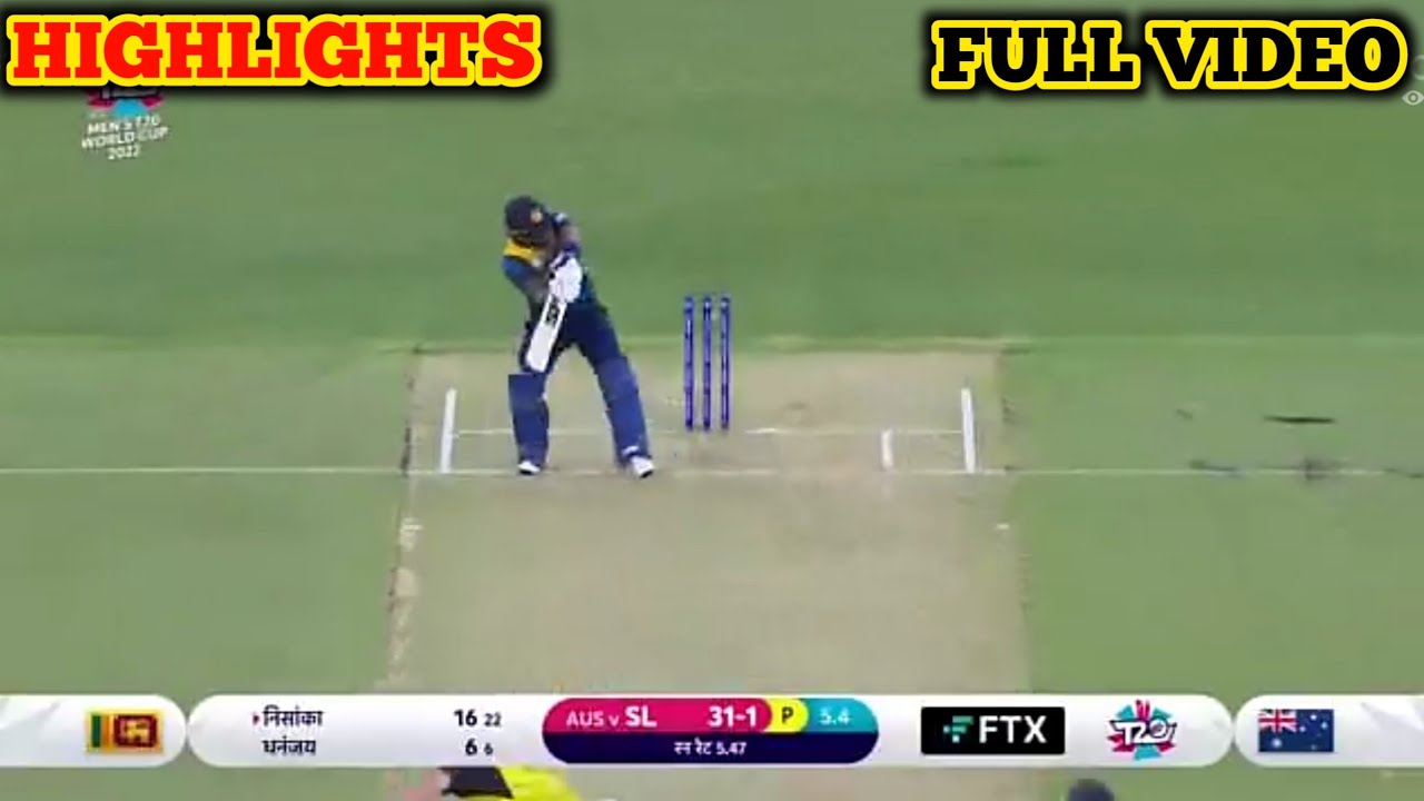 highlights of today's cricket match, Australia Sri Lanka match ...
