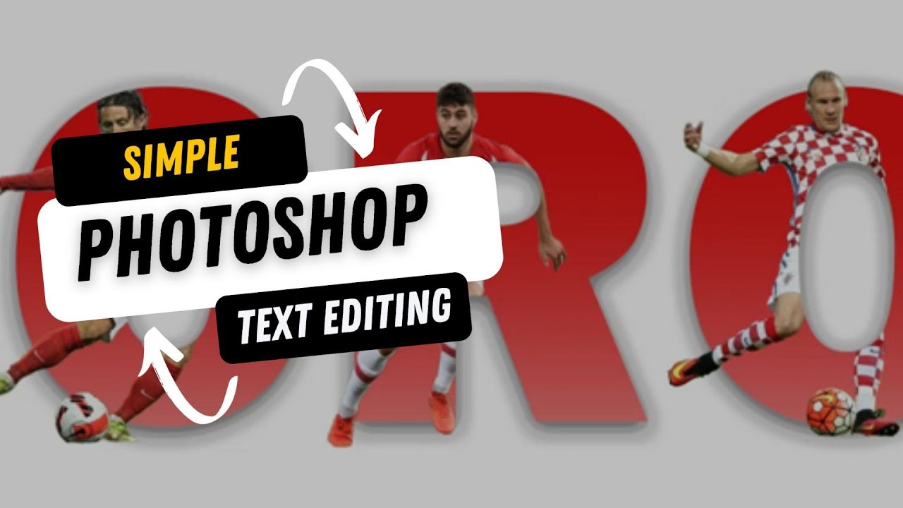 Simple Photoshop Text Editing - YouTube