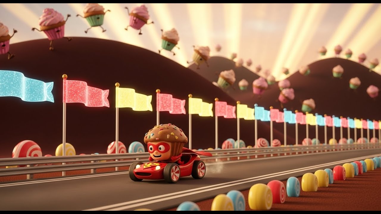 Super Muffin Baby – Driving the Cookie Car Adventure | Fun Food Song ...