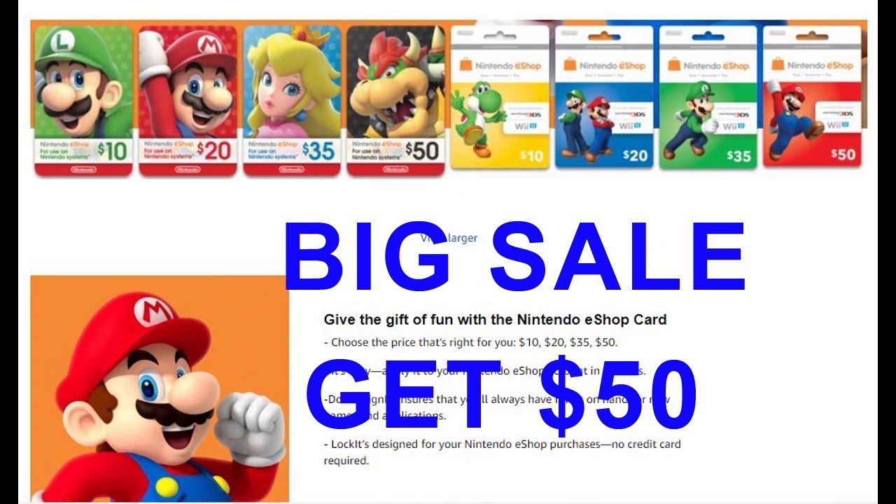 $50 Nintendo eShop Gift Card [Digital Code] by Nintendo | Review Full ...