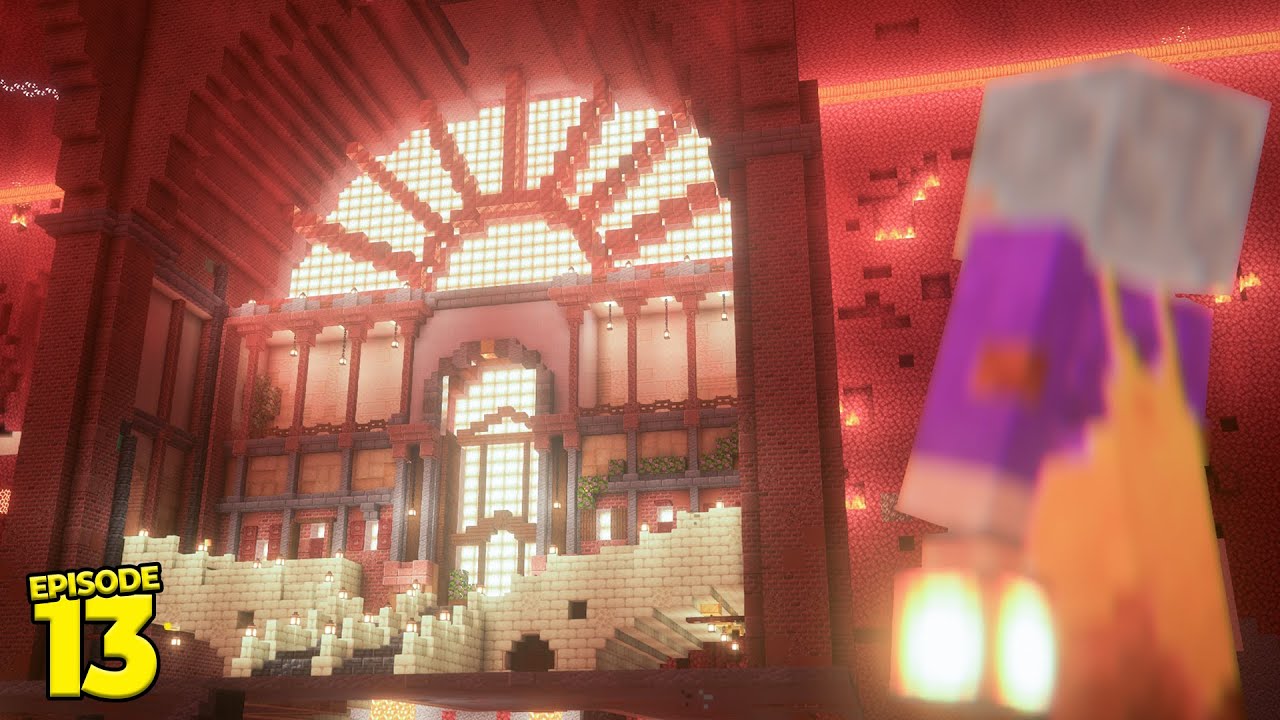 I’m building a train station in the nether - YouTube