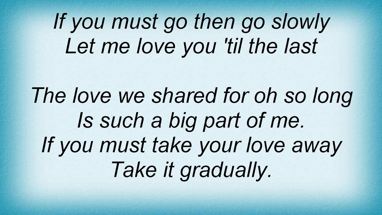 Aretha Franklin - Break It To Me Gently Lyrics - YouTube