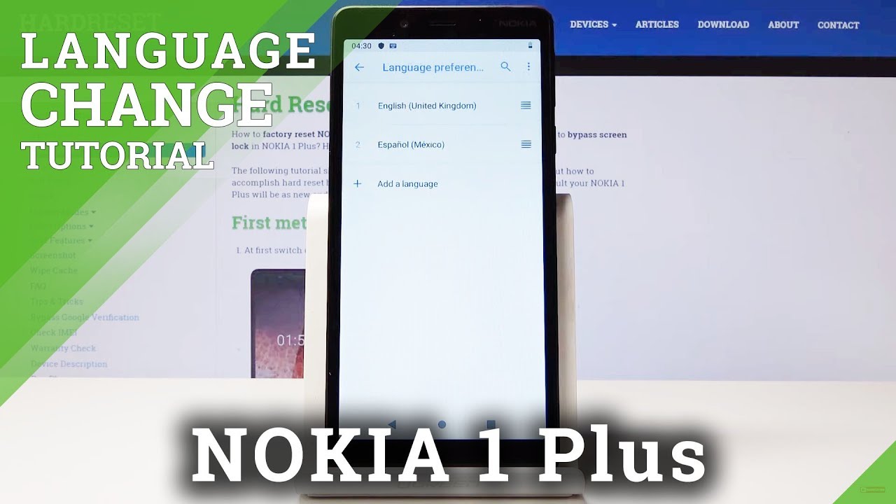 How to Update Language in NOKIA 1 Plus - Change Language - YouTube
