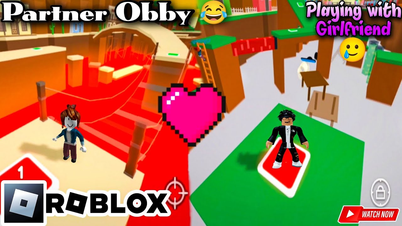 Two player partner obby playing with GF ️ in Roblox | Minecraft #roblox ...