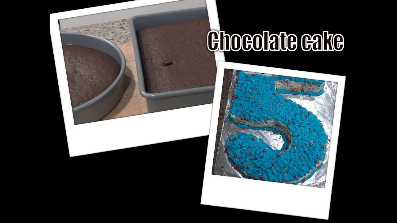 Chocolate cake | Easy cake decoration | Number 5 birthday cake | Home ...