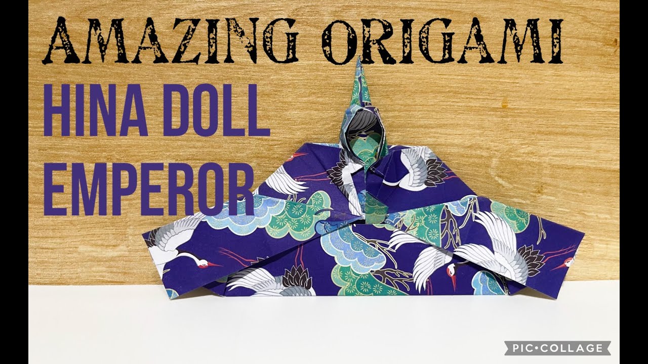Origami hina doll | DIY paper doll tutorial emperor | Girls Day Origami ...