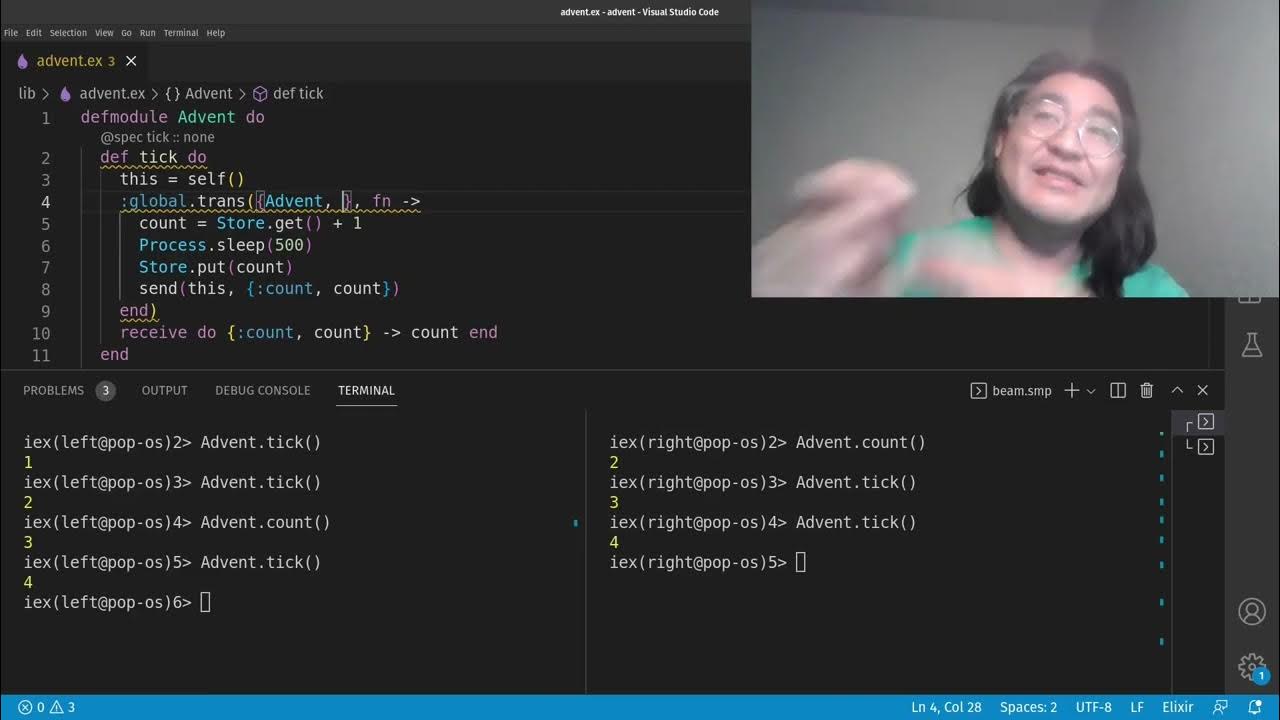 Transactions with :global.trans : Advent of Elixir day 16 - YouTube