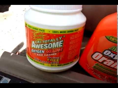 La's totally awesome orange base powder cleaner test review - YouTube