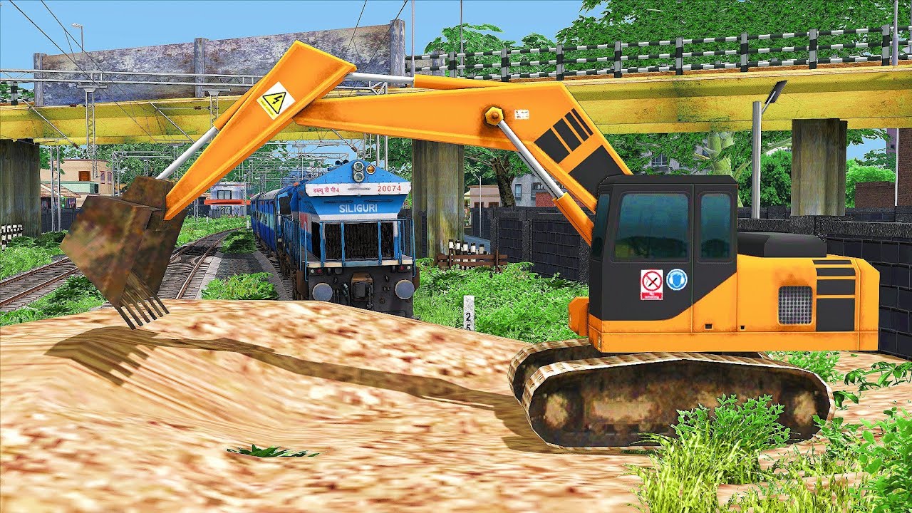 JCB vs Trains | Crazy JCB Stops the Train – Indian Train Simulator 2022 ...